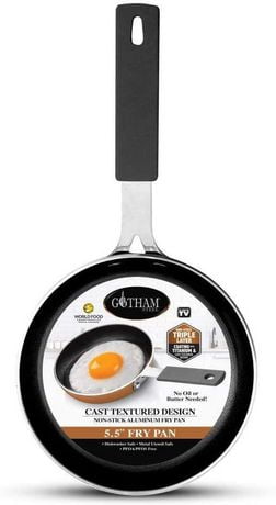 Gotham Steel Cast Textured Nonstick 5.5-Inch Aluminum Mini Egg Pan ...