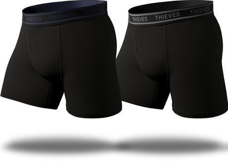 Click here for Thieves Superfit Boxer Brief Mens 2-Pack Black M prices