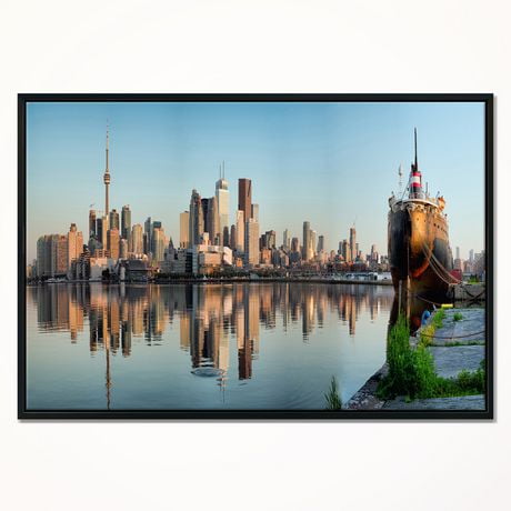 Click here for Design Art Toronto City Skyline Panorama Framed Ca... prices