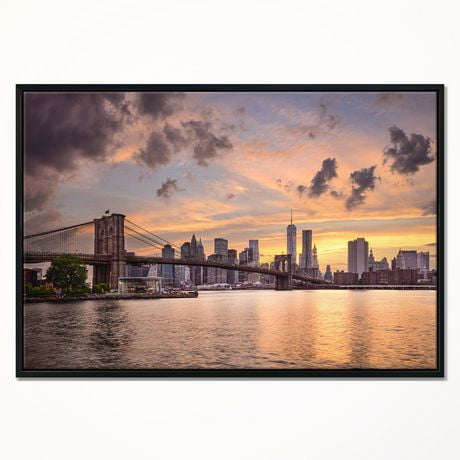 Click here for Bic Design Art New York City Skyline Under Dark Cl... prices