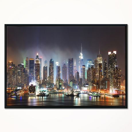 Click here for Design Art New York Times Square In Blue Light Fra... prices