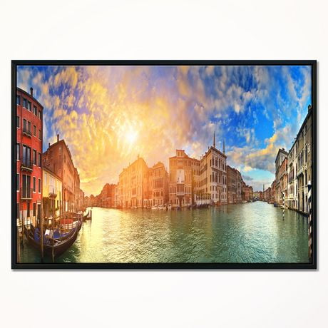 Click here for Design Art Grand Canal Venice Panorama Framed Canv... prices