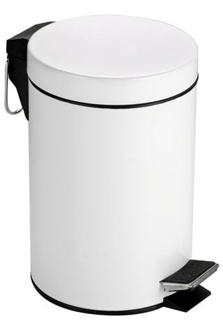 Click here for Mainstays 5 Litre Round Pedal Bin White 8 X 11 prices