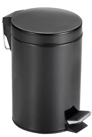 Click here for Mainstays 5 Litre Round Pedal Bin Black 8 X 11 prices