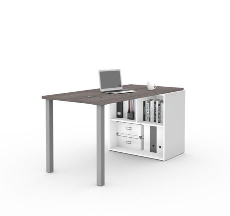 Click here for Bestar I3 Plus Workstation Bark Gray & White 30In... prices