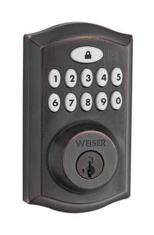 Weiser Keyless Entry Deadbolt with SmartCode 10 , Venetian Bronze ...