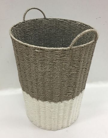 Click here for Hometrends Paper Rope Basket White And Grey Round prices