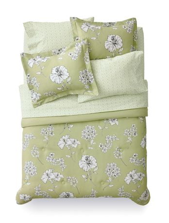 Mainstays 7 Piece Sketchy Floral Bedding Set | Walmart Canada