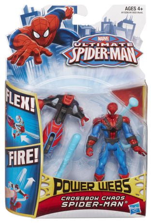 MARVEL ULTIMATE SPIDER-MAN Power Webs Crossbow Chaos SPIDER-MAN Figure ...