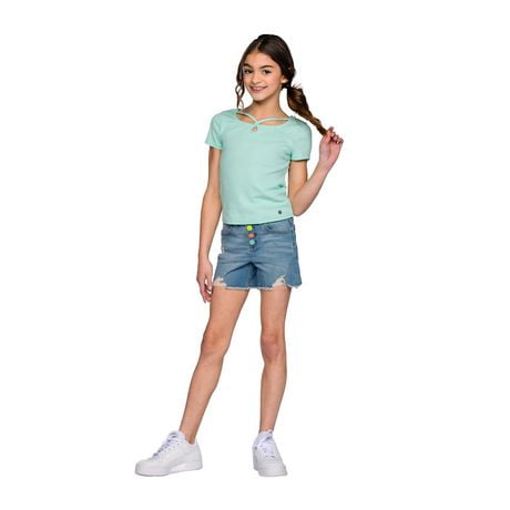 Justice Girls High Rise Mid Shorts | Walmart Canada