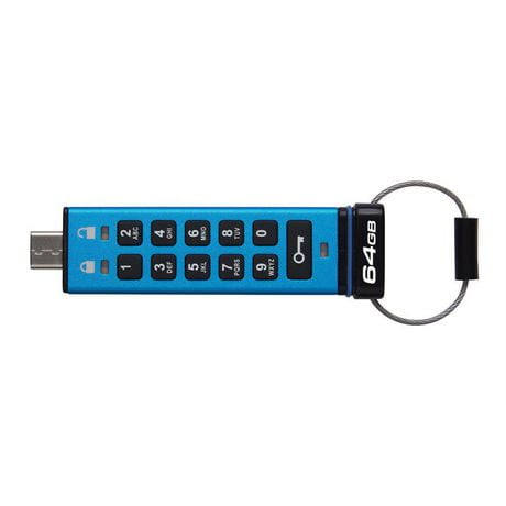 Kingston Ironkey Keypad 200 USB-C 64GB Encrypted Flash Drive | OS ...
