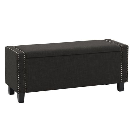Click here for Corliving Boston Storage Fabric Ottoman Dark Grey prices