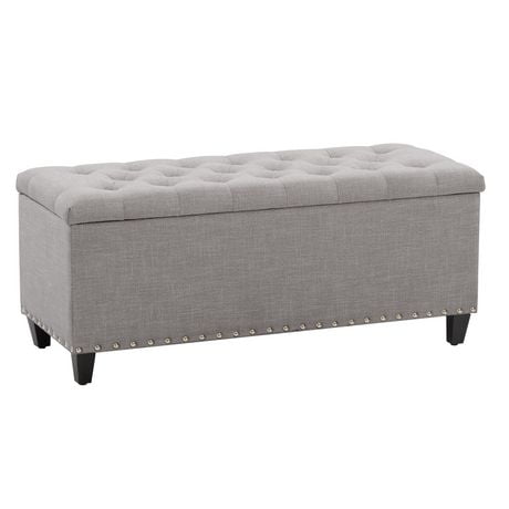 Click here for Corliving Boston Tufted Fabric Storage Ottoman Lig... prices