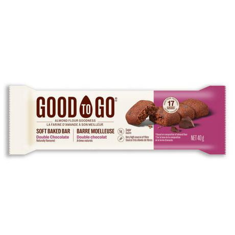 GOOD TO GO Double Chocolate Soft Baked Bars 40g, Almond Flour GF Vegan ...