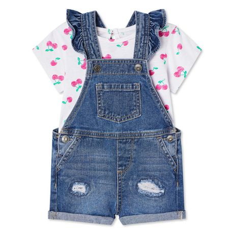 George Baby Girls' Ruffle Shortall 2-Piece Set | Walmart Canada