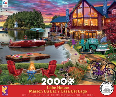 Click here for Ceaco 2000-Piece Puzzle Lake House Multicolour prices