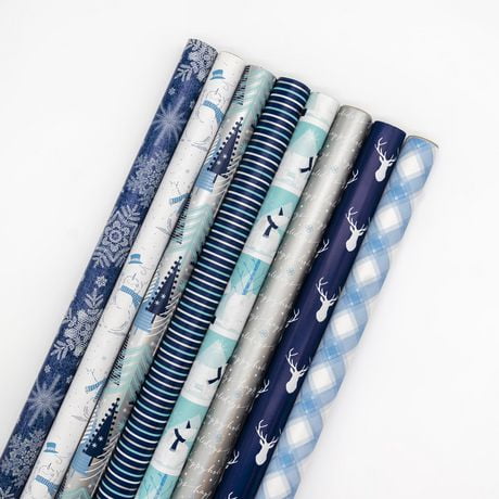 HOLIDAY TIME 8 ROLL GIFT WRAP ASSORTMENT | Walmart Canada
