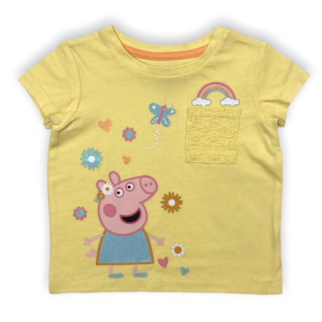 Peppa Pig Toddler girls top. This boxy style top with pocket and short ...
