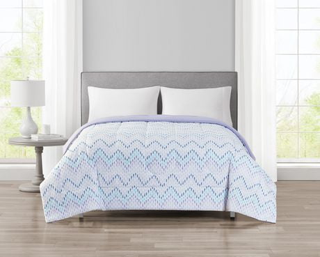 Mainstays Triss Lilac Chevron Comforter Double/Queen | Walmart Canada