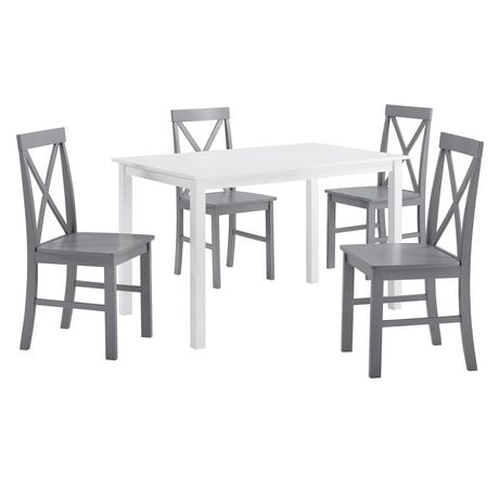 Click here for Manor Park 5-Piece Solid Wood Farmhouse Dining Set... prices