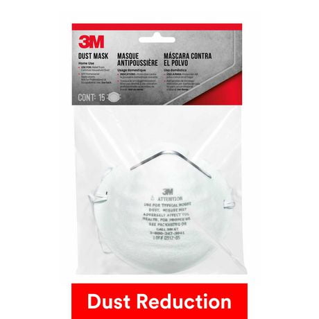 3M™ Dust Mask 8661H15-DC, Home Use, 15/Pack | Walmart Canada
