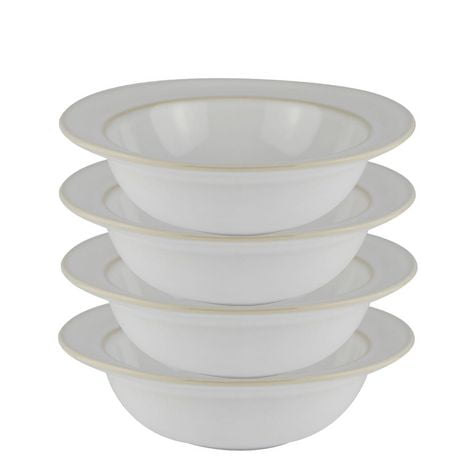 Mesa Ceramics Rondo Stoneware Bowl Rimmed 19cm Set of 4 | Walmart Canada