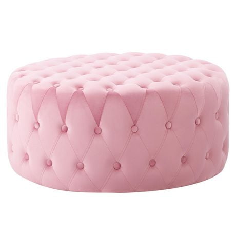 Click here for Corliving Lynwood Velvet Large Round Tufted Ottoma... prices