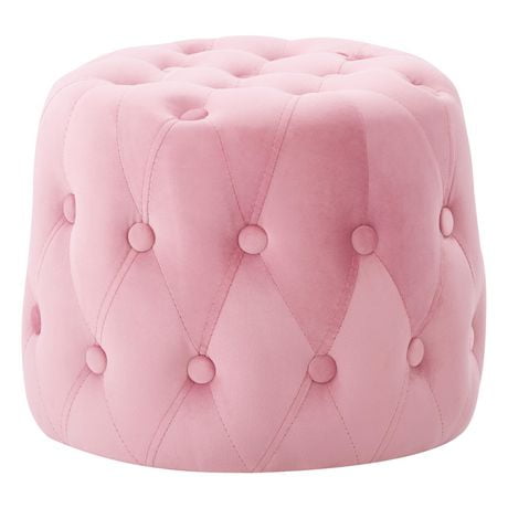Click here for Corliving Lynwood Velvet Round Tufted Pouf Pink prices