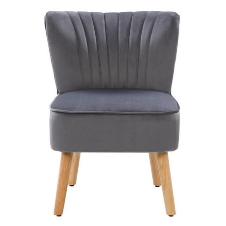 Click here for Corliving Lynwood Velvet Accent Chair Grey prices