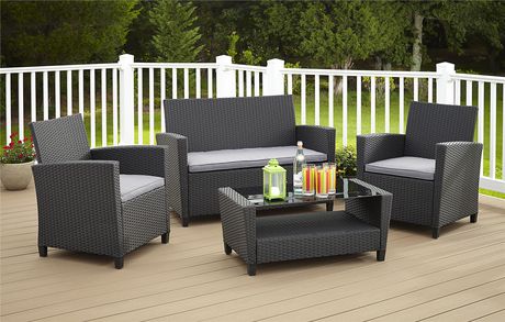 Click here for Cosco Outdoor 4 Piece Malmo Resin Wicker Patio Dee... prices