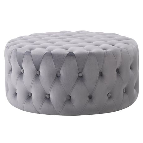 Click here for Corliving Lynwood Velvet Large Round Tufted Ottoma... prices