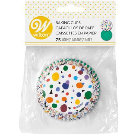 Click here for Wilton Geometric Print And Solid Green Cupcake Lin... prices