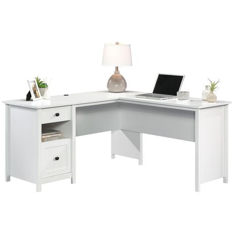 Sauder County Line L-Shaped Desk, Soft White, 427718 | Walmart Canada
