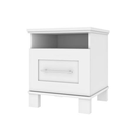 Click here for Bestar Pur 20W Nightstand With Drawer In White Whi... prices