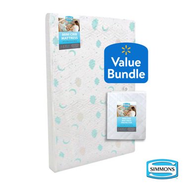 Simmons Mini Sleepytime Crib Mattress, Mattress for Mini Crib Matt ...