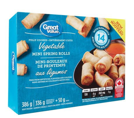 Great Value Vegetable Mini Spring Rolls | Walmart Canada