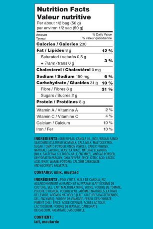 Calbee Harvest Snaps Snapea Crisps Wasabi Ranch Low Salt Gluten Free ...