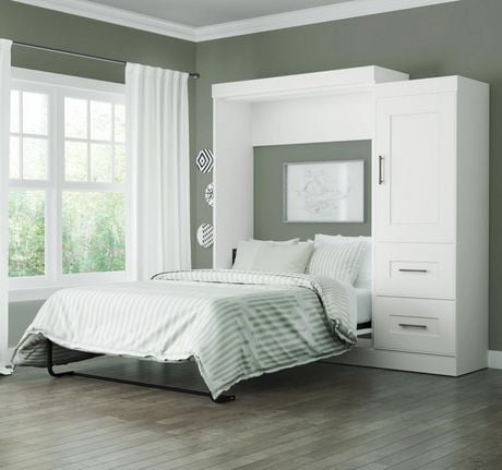 Click here for Edge By Bestar Full Wall Bed With 2-Drawer Storage... prices
