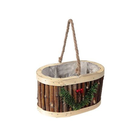 Click here for Ih Casa D Cor Hanging Oval Twig Planter (With Line... prices