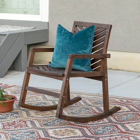 Click here for Manor Park Chevron Wood Outdoor Patio Rocking Chai... prices