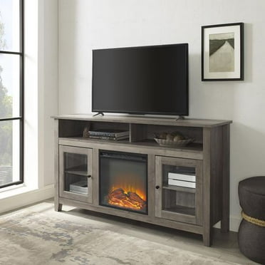 Manor Park Tall Rustic Fireplace TV Stand for TV's up to 64" - Multiple ...