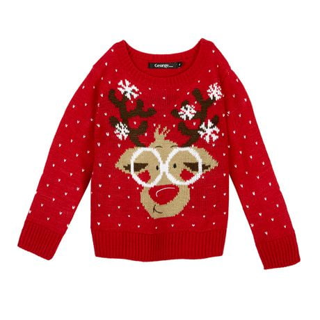 George Toddler Girls' Christmas Sweater | Walmart Canada