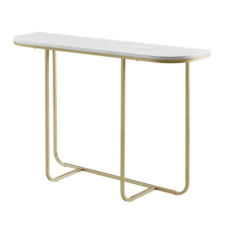 Click here for Manor Park Modern Curved Entry And Sofa Table - Wh... prices