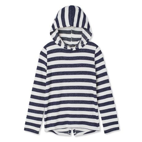 George Girls' Split Back Hooded Hacci Top | Walmart Canada
