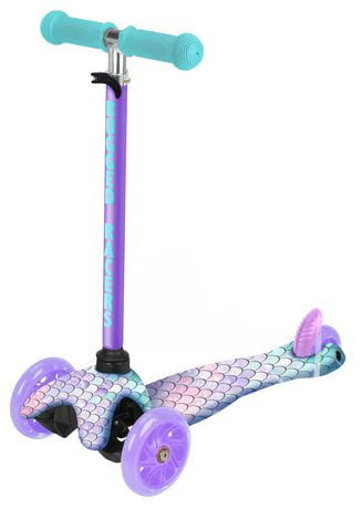 Rugged Racers Mini 3-Wheel Kids Scooter With Mermaid Print Design ...