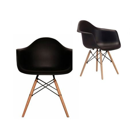 Heavenly Collection Black Plastic Bucket Chairs | Walmart Canada