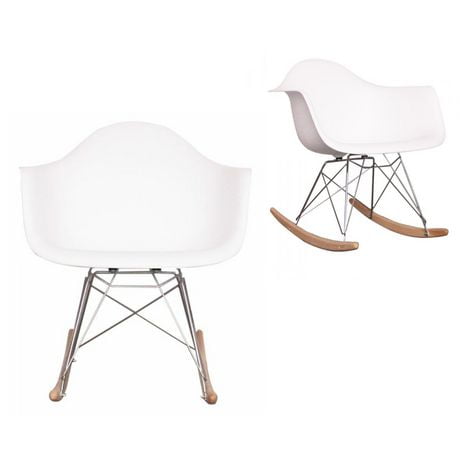 Click here for Heavenly Collection White Plastic Rocker Chairs Wh... prices