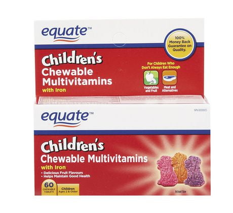 Equate Children's Chewable Multivitamins with Iron | Walmart Canada