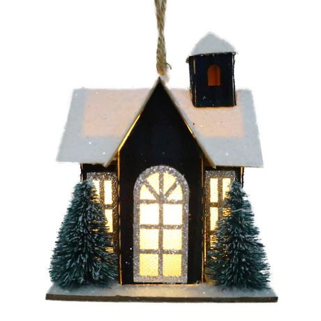 Holiday Time LED Plaid House Ornament, LED HOUSE ORNAMENT - Walmart.ca