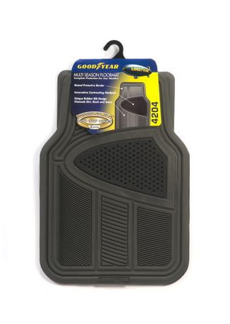 Premium Goodyear Rubber Multi Season Mat Set - Black Grey | Walmart Canada